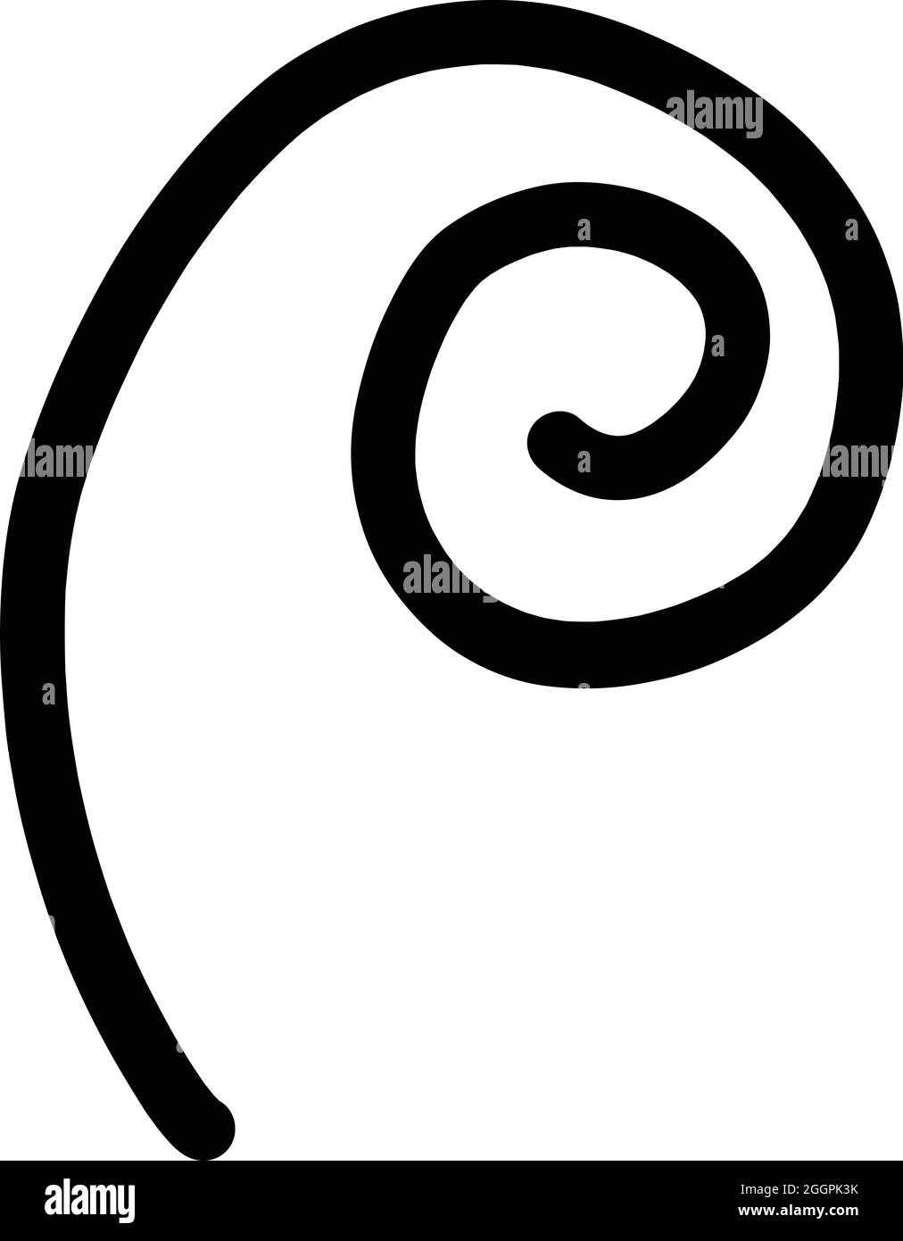 Spiral line icon outline hand drawn vector. Swirl whirlpool Stock ...