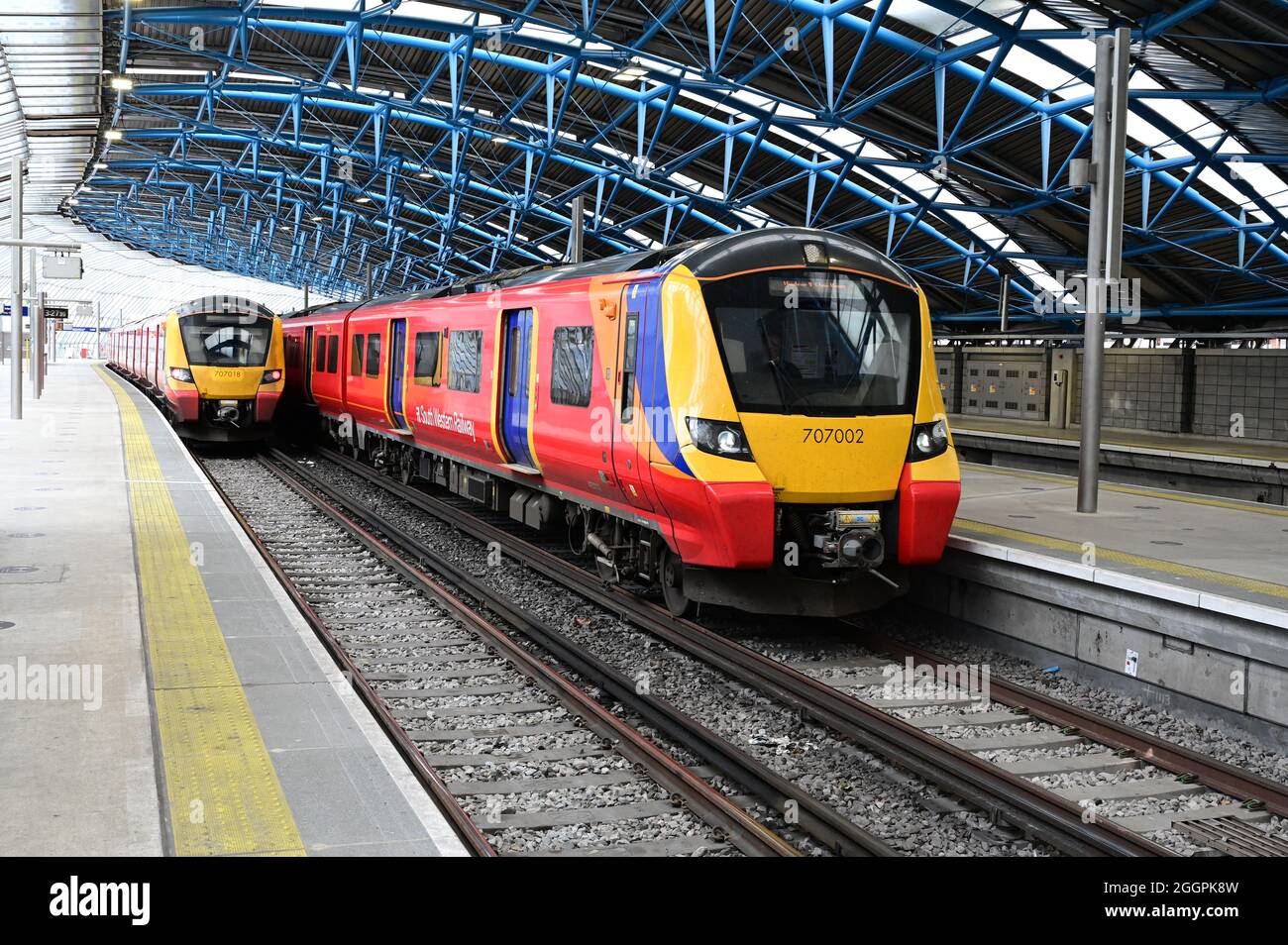 Trains at Waterloo station on 3 Sept 2021 Stock Photo - Alamy