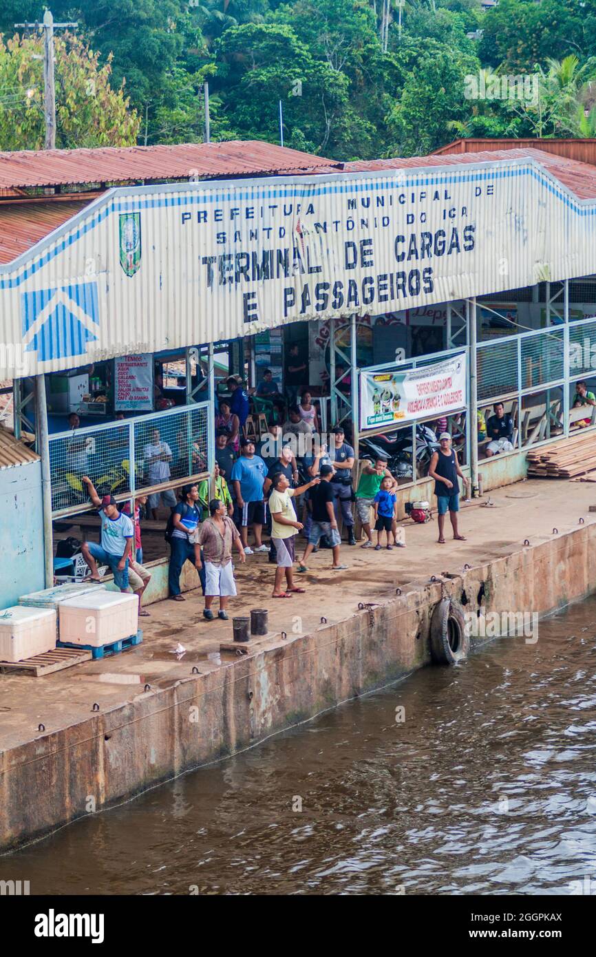 SANTO ANTONIO DE ICA, BRAZIL - JUNE 23, 2015: View of a pier at the ...