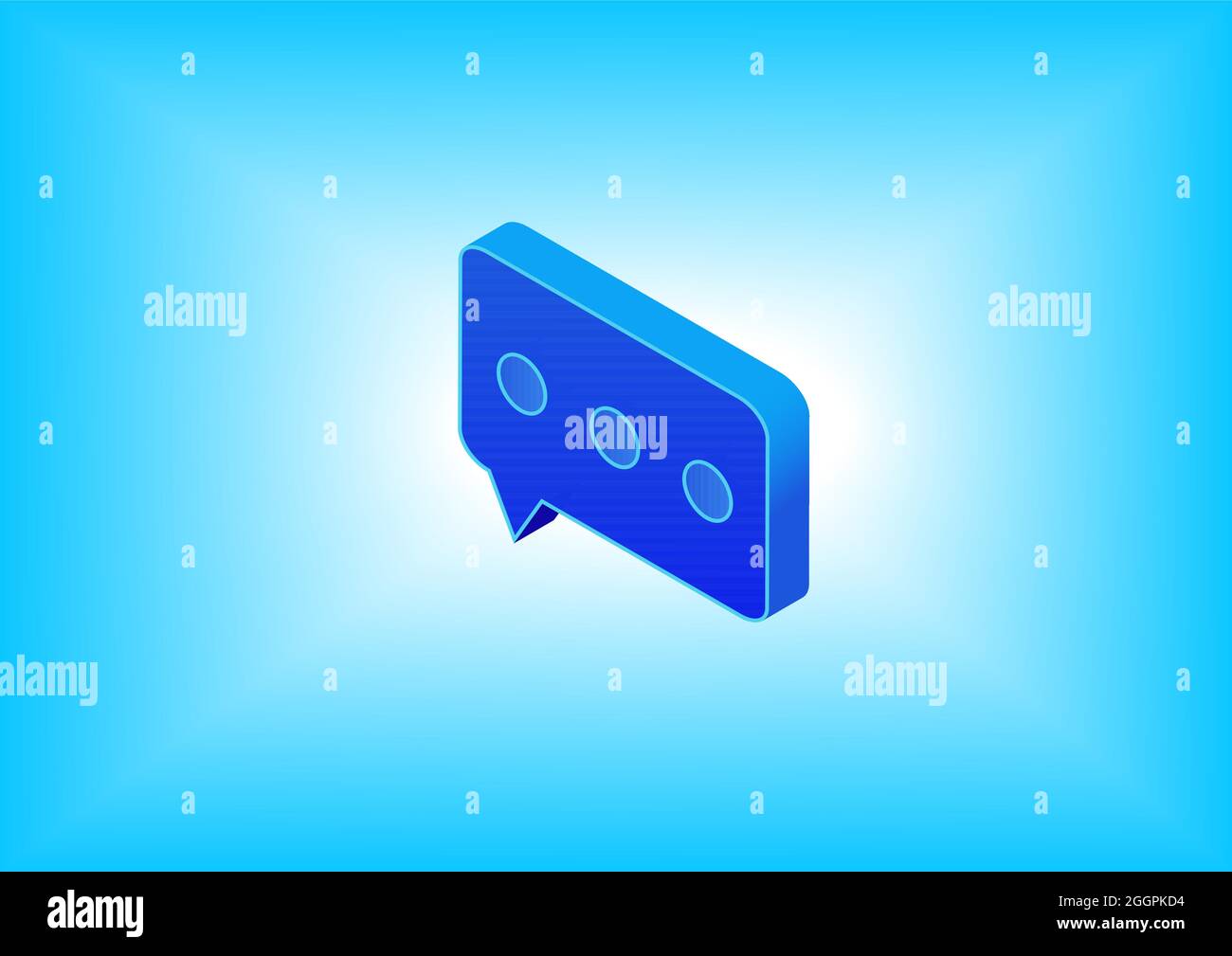 Chat isometric 3d vector icon. Mobile chatting concept illustration ...