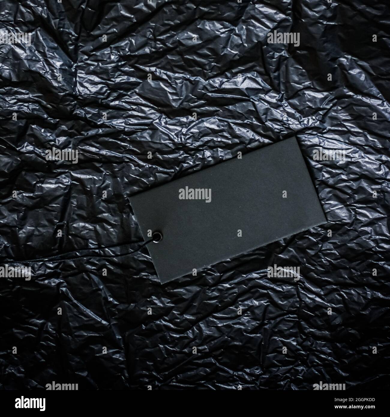 Horizontal price tag on black background Stock Photo - Alamy
