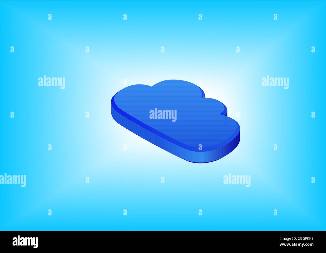 Cloud isometric 3d vector icon. Cloud computing concept illustration Stock Vector Image & Art ...