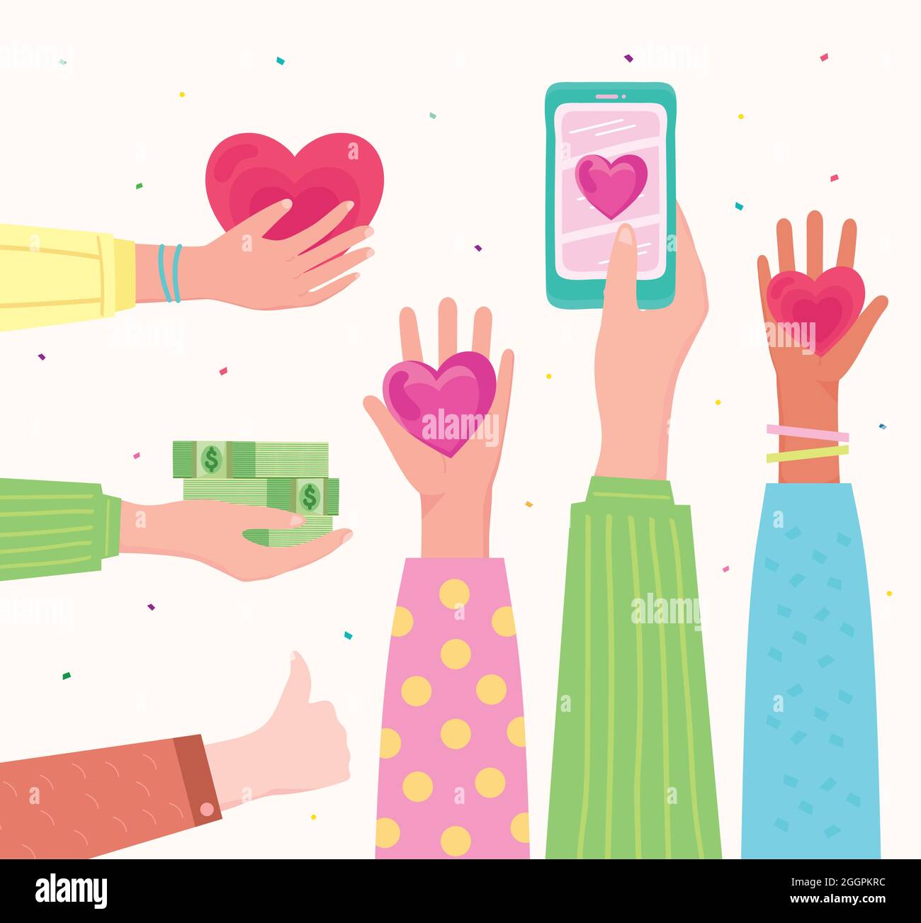 giving hands design Stock Vector Image & Art - Alamy