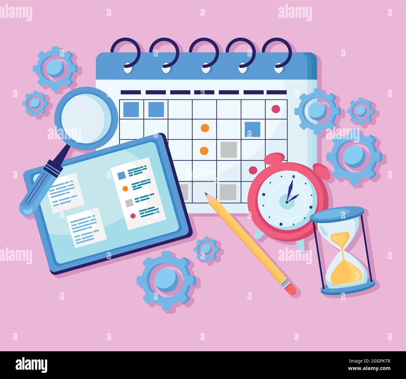 Calendar and planned icon set Stock Vector Image & Art - Alamy