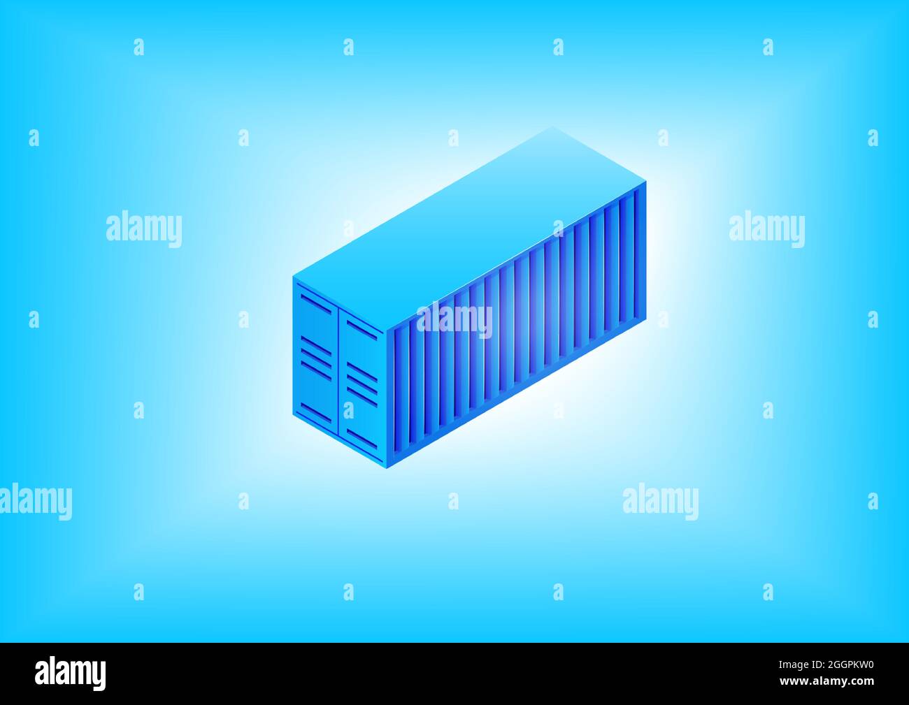 Container isometric 3d vector icon. Global shipping and logistics ...