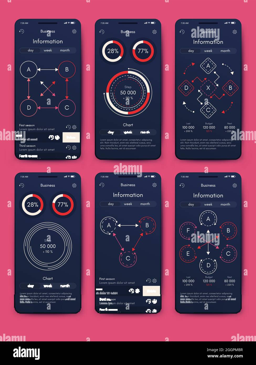 Vector graphics infographics with mobile phone. Template for creating ...