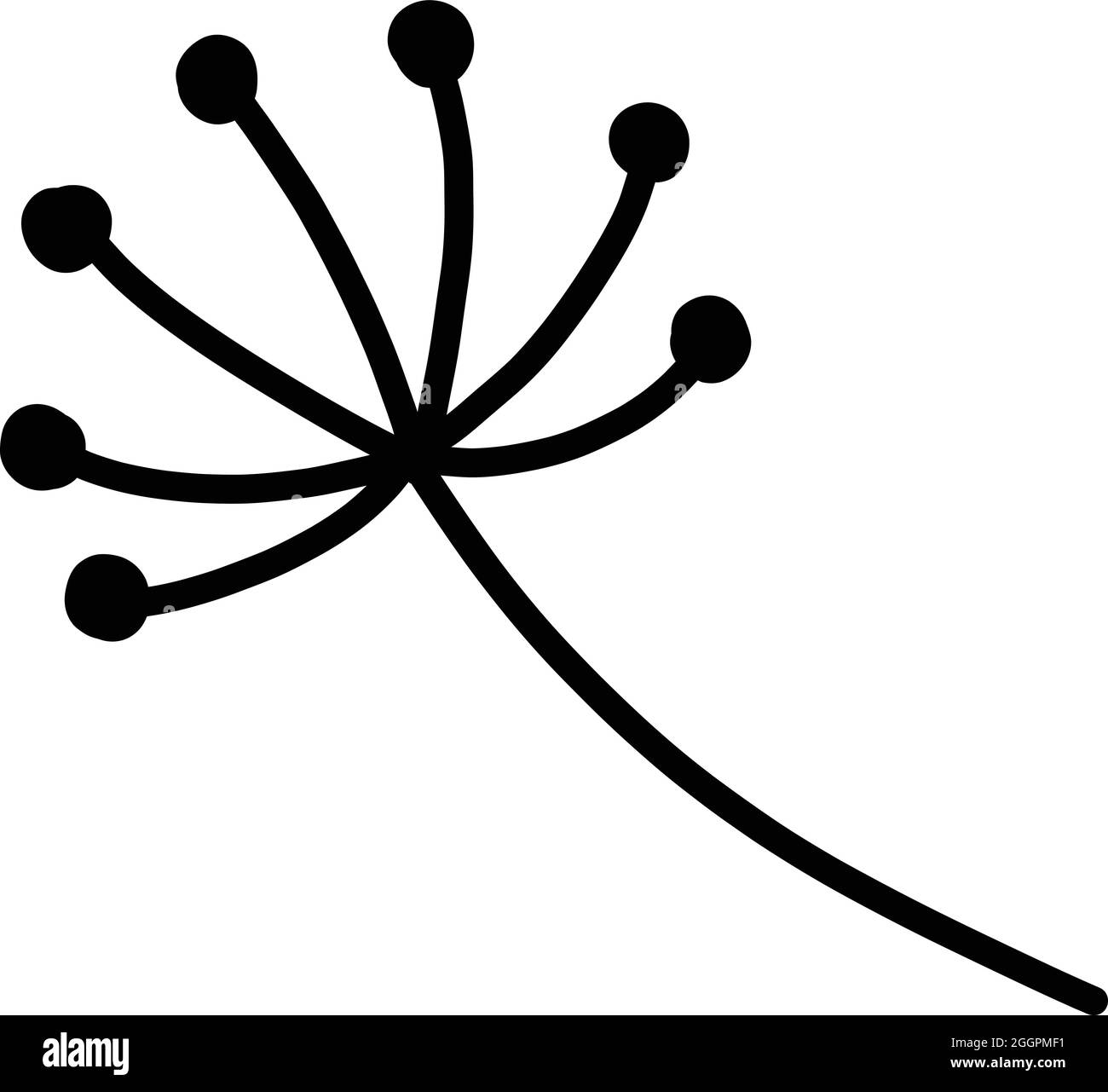 Berry plant icon outline hand drawn vector. Fruit tree food Stock ...