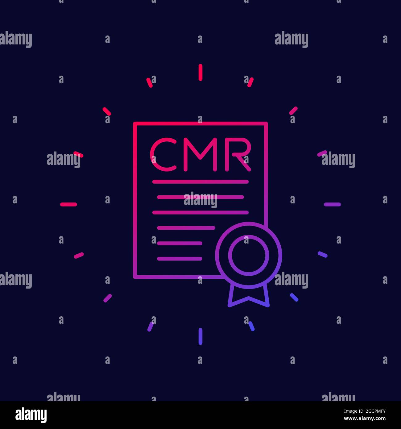 CMR transport document line vector icon Stock Vector Image & Art - Alamy