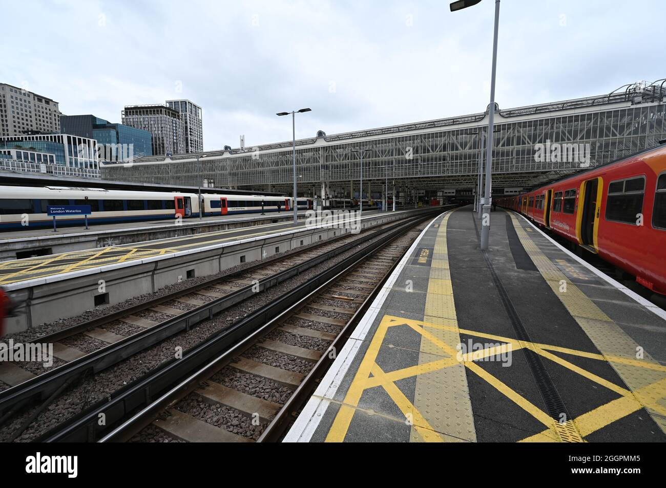 Trains at Waterloo station on 3 Sept 2021 Stock Photo - Alamy