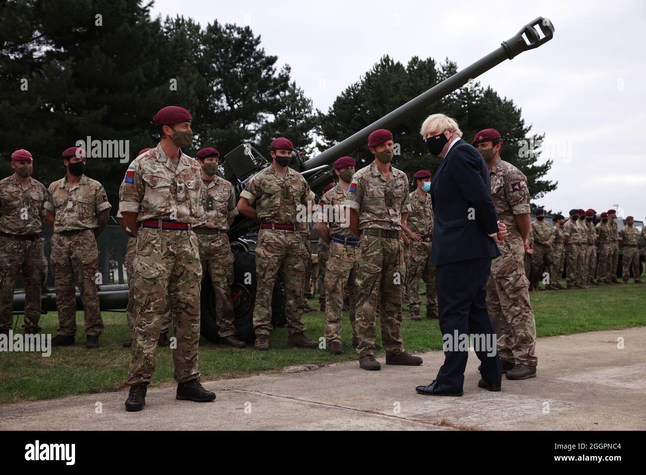 Prime Minister Boris Johnson meets members of 16 Air Assault Brigade at ...