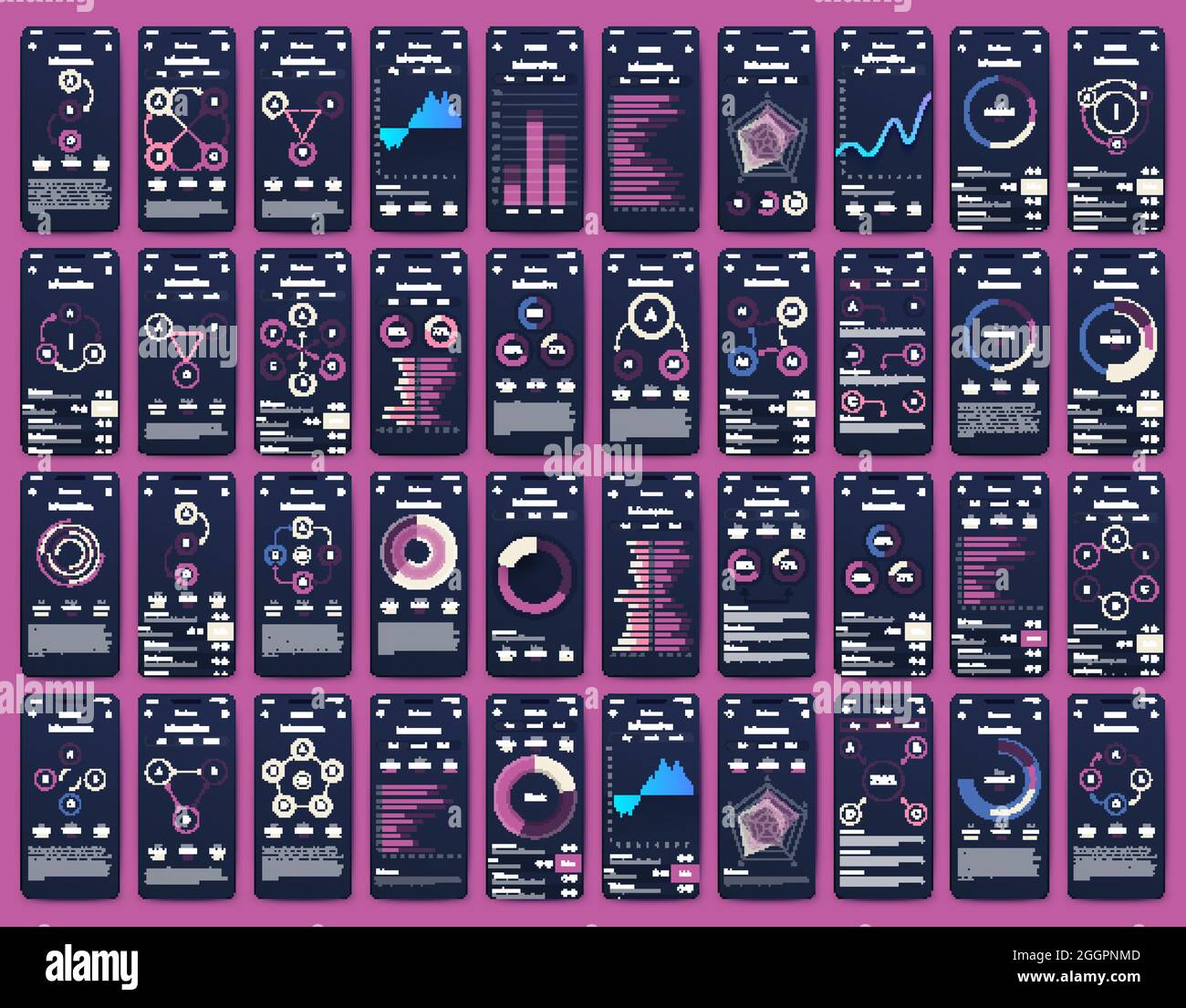 Vector graphics infographics with mobile phone. Template for creating ...