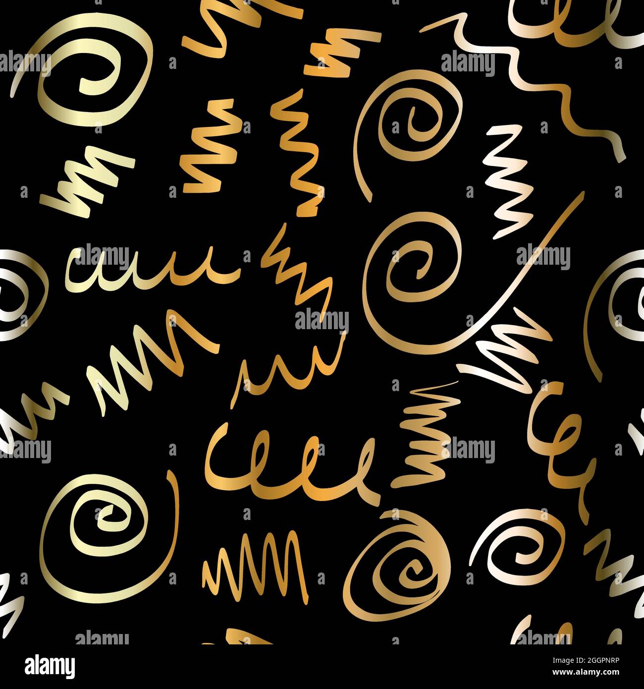 Golden drawing style paint pattern Stock Vector Images - Alamy