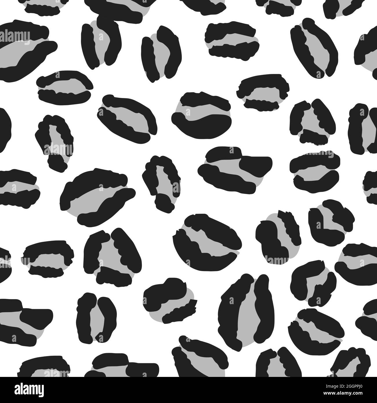 Black and White Leopard Print Repeat Pattern Design Stock Vector Image ...