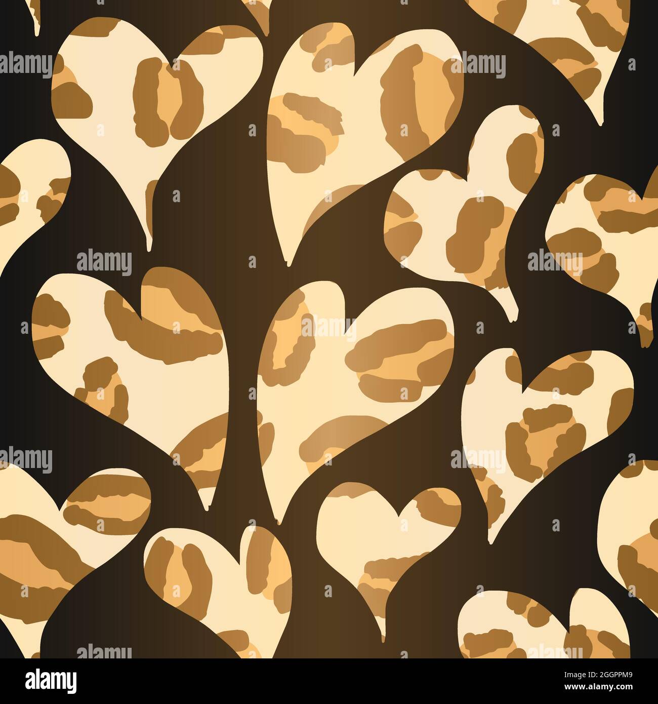Leopard print heart vector Stock Vector Images - Alamy
