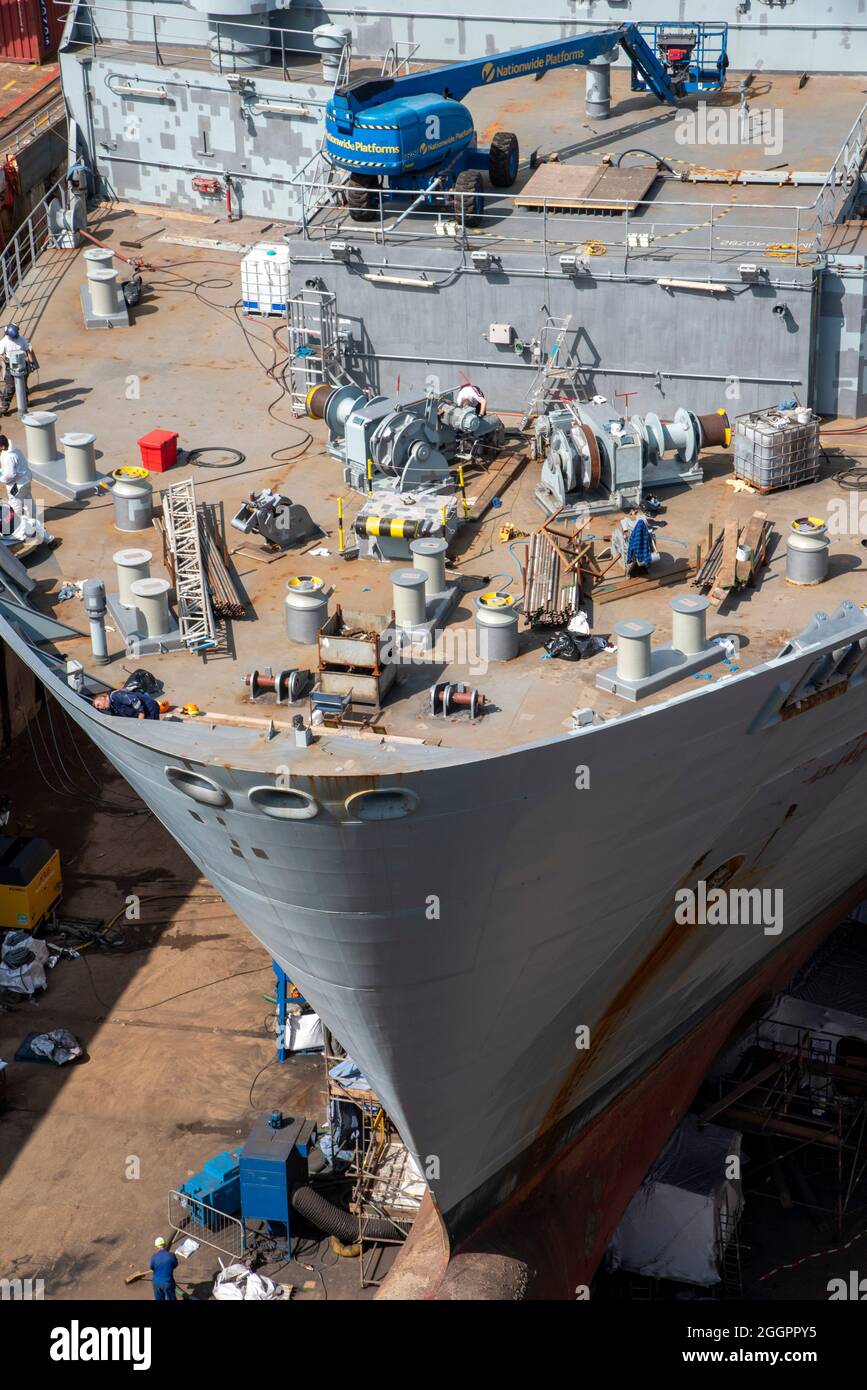 Falmouth, Cornwall, England, UK. 2021. The RFA vessel Cardigan Bay in ...
