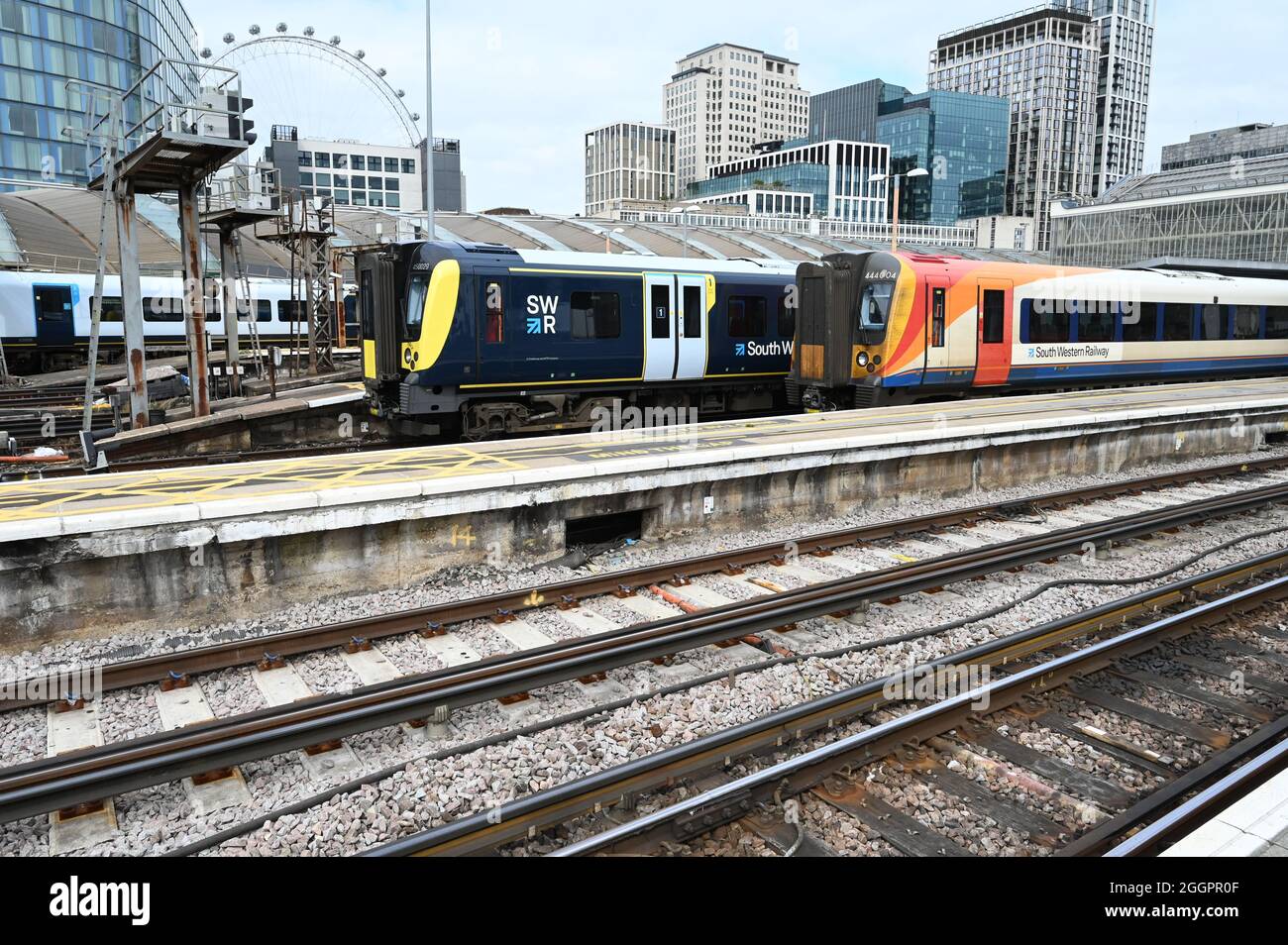 Trains at Waterloo station on 3 Sept 2021 Stock Photo - Alamy