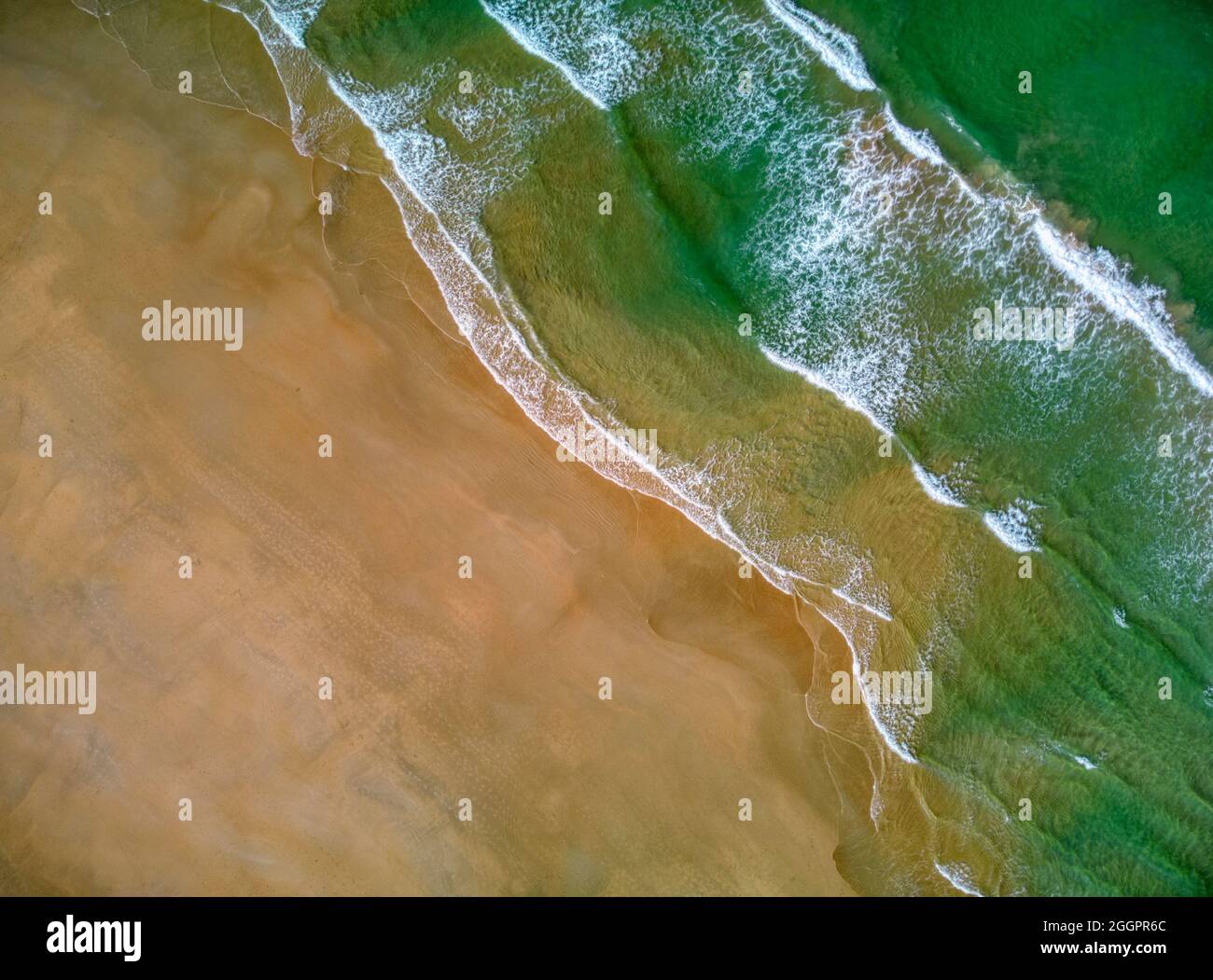 Aerial view of El Palmar beach in Vejer de la Frontera, Cadiz in Spain ...