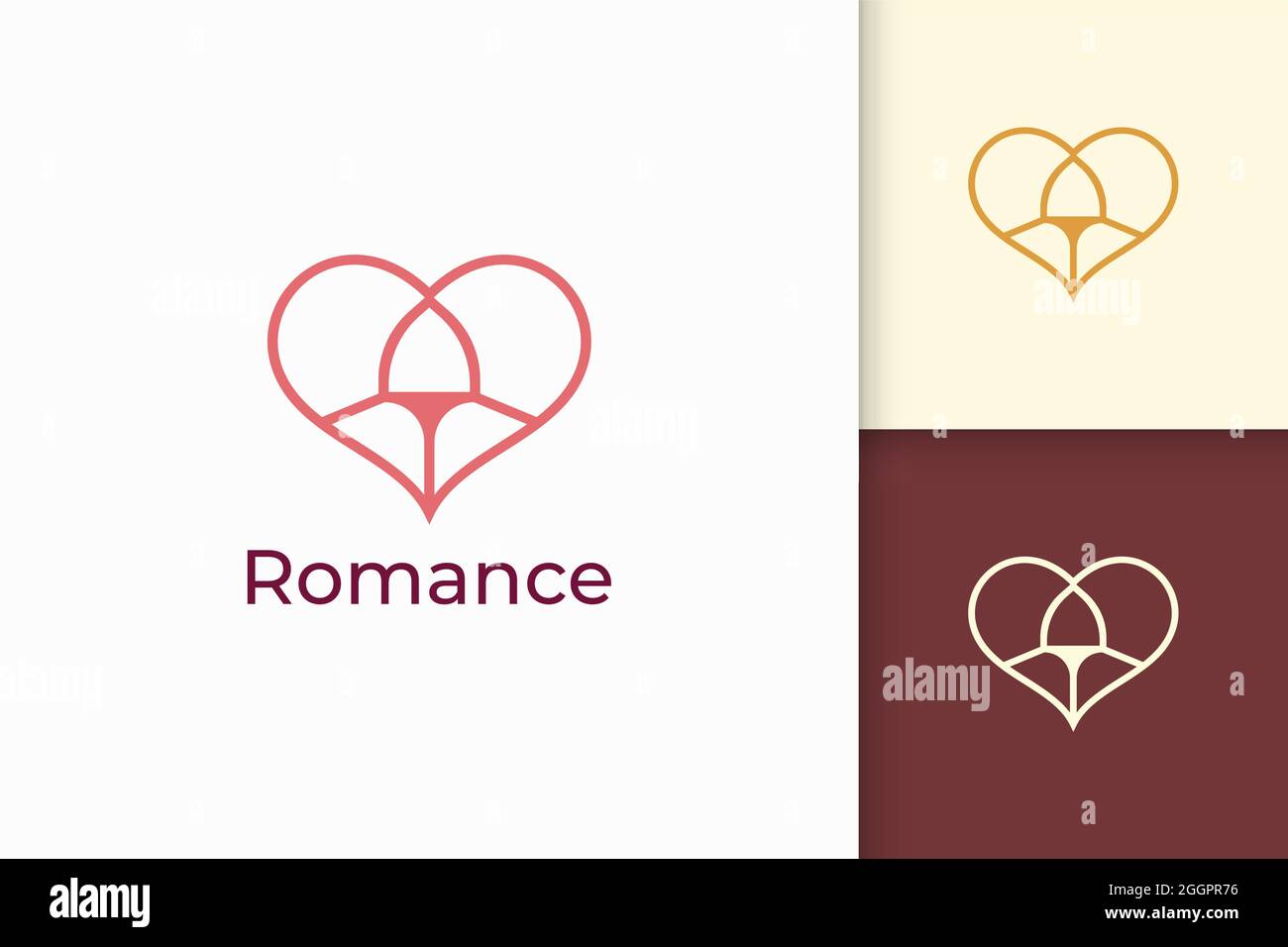 Simple love logo represent romance or relation Stock Vector Image & Art ...