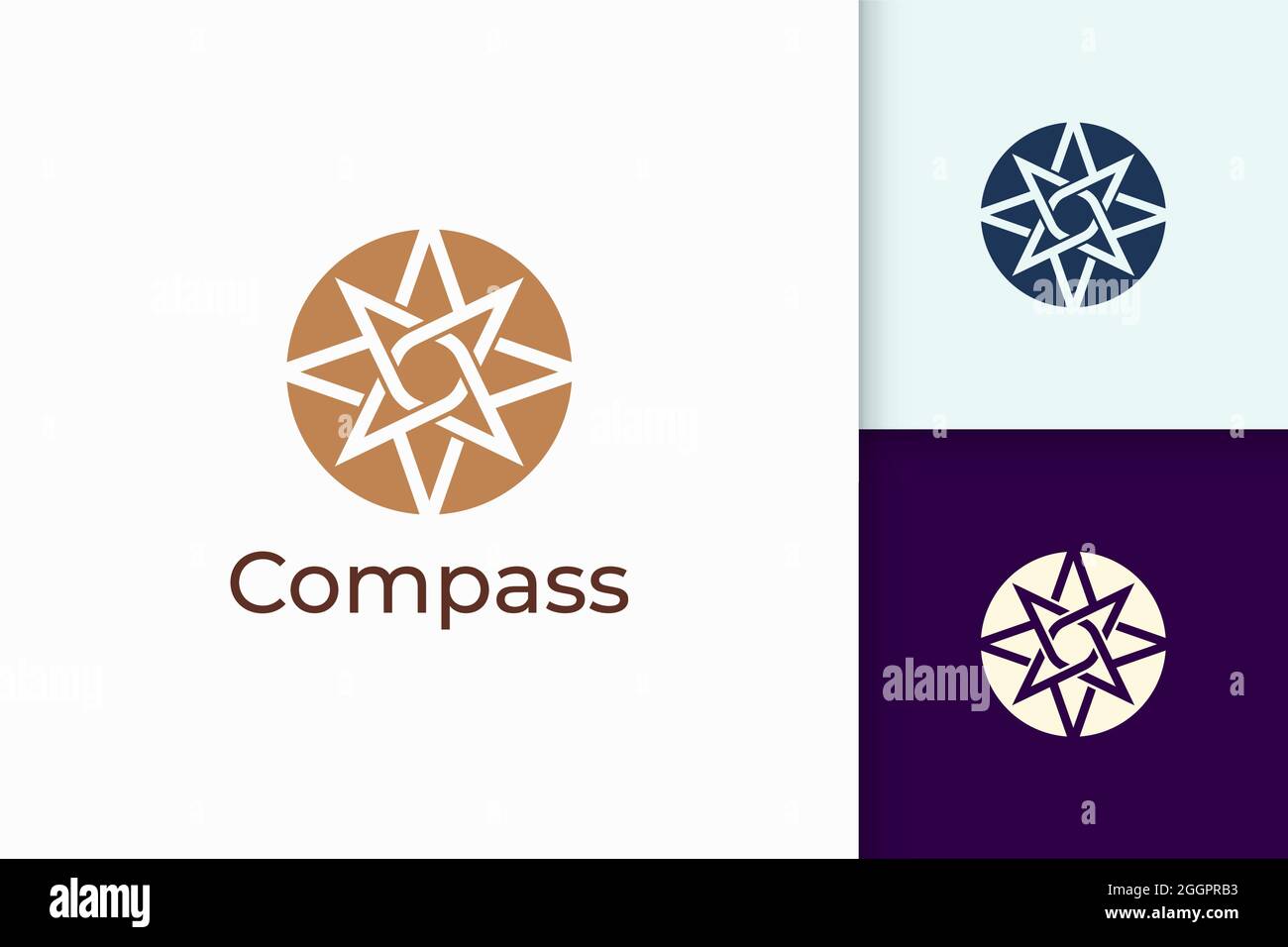 Compass logo in modern and abstract shape for tech company Stock Vector ...