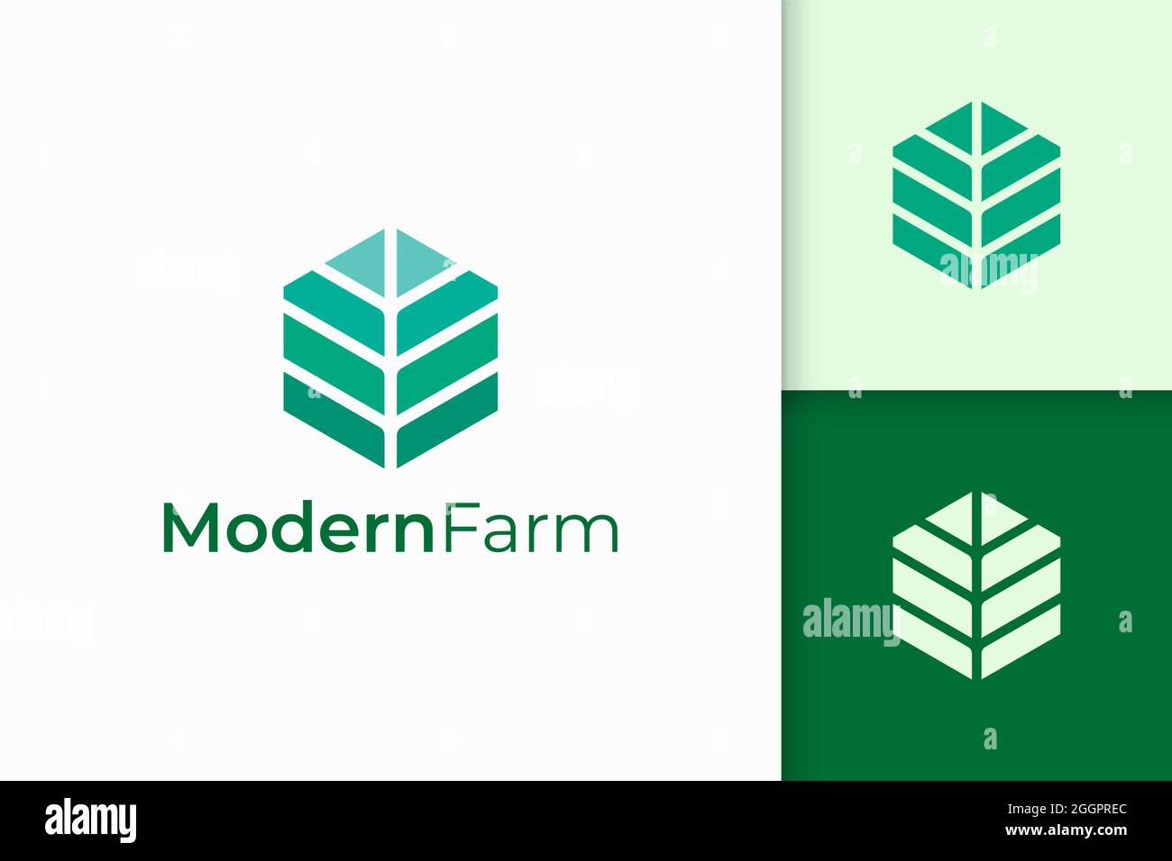 Modern farming or agriculture logo in abstract geometry shape Stock ...