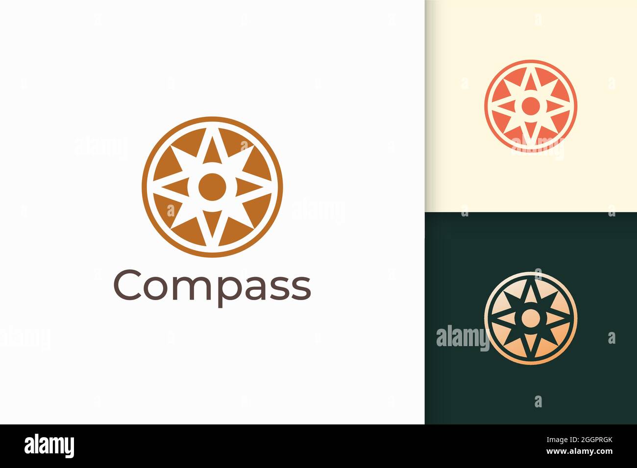 Compass logo in modern and abstract shape for tech company Stock Vector ...