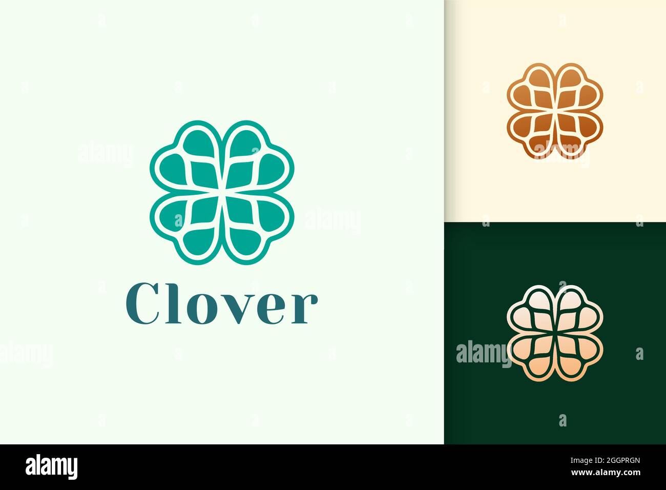 Green trefoil leaf in Stock Vector Images - Alamy