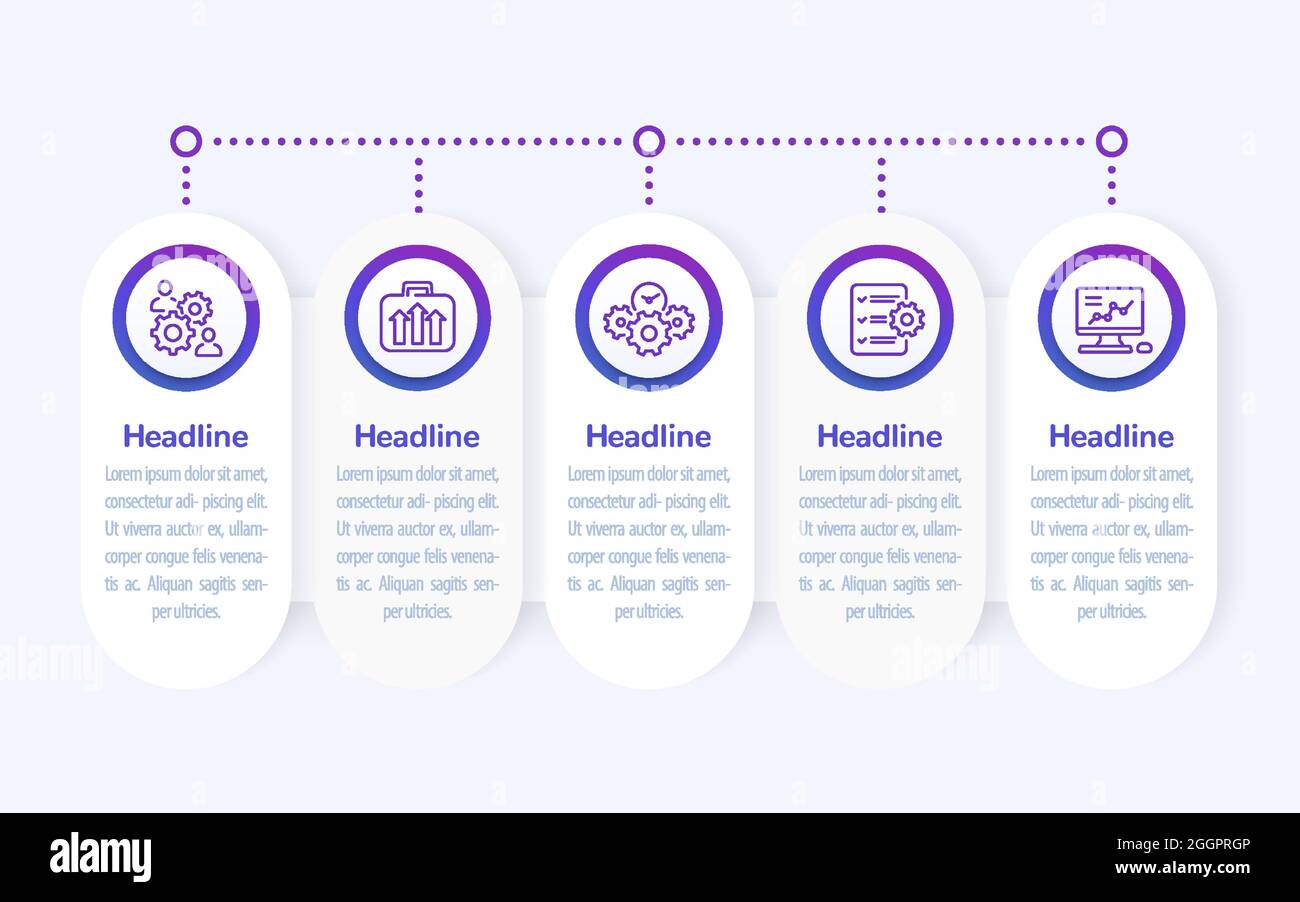Business infographics or banner with line icons Stock Vector Image ...