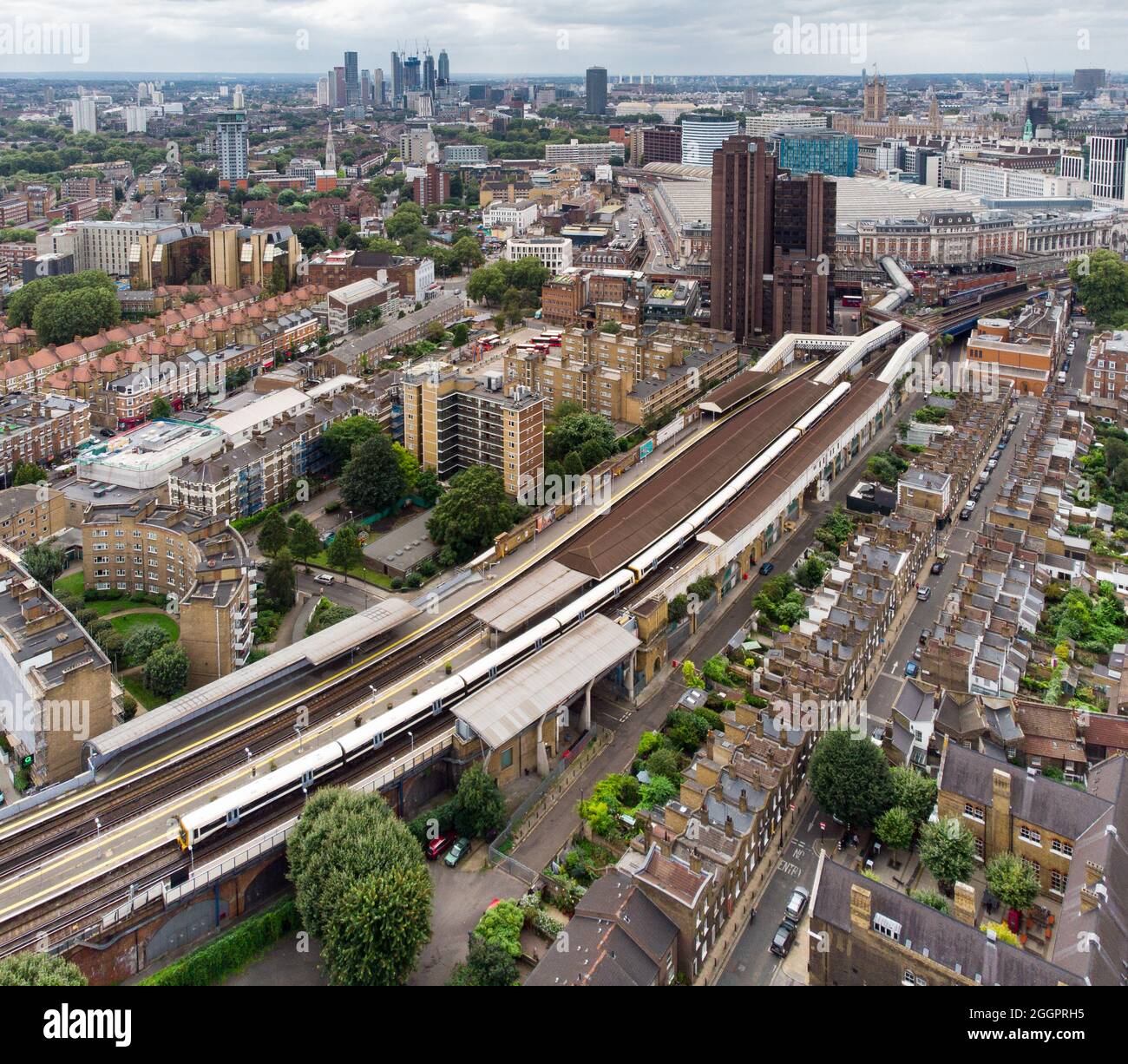 Aerial view of waterloo station hi-res stock photography and images - Alamy
