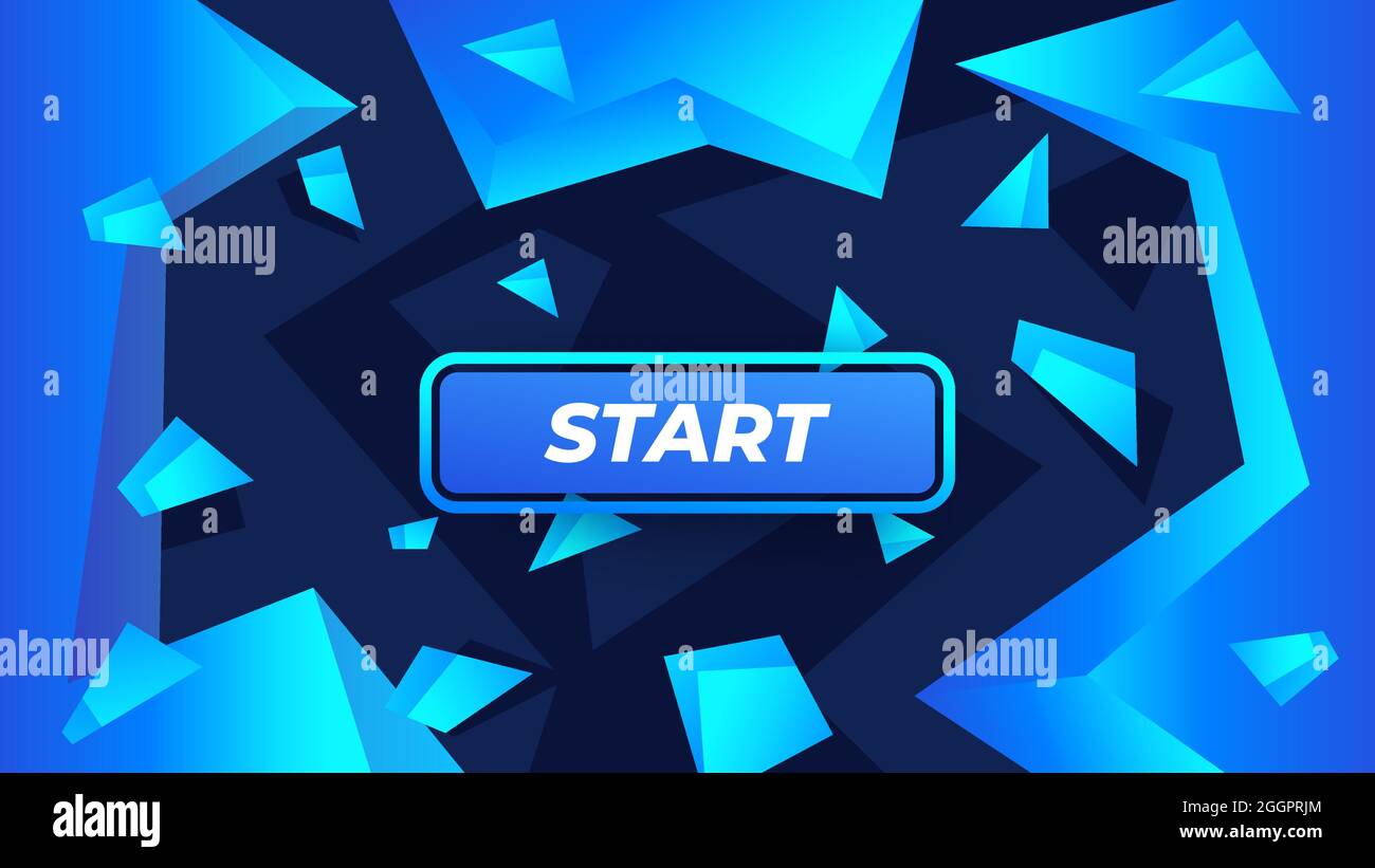 Start game button on background with crystals Stock Vector Image & Art ...