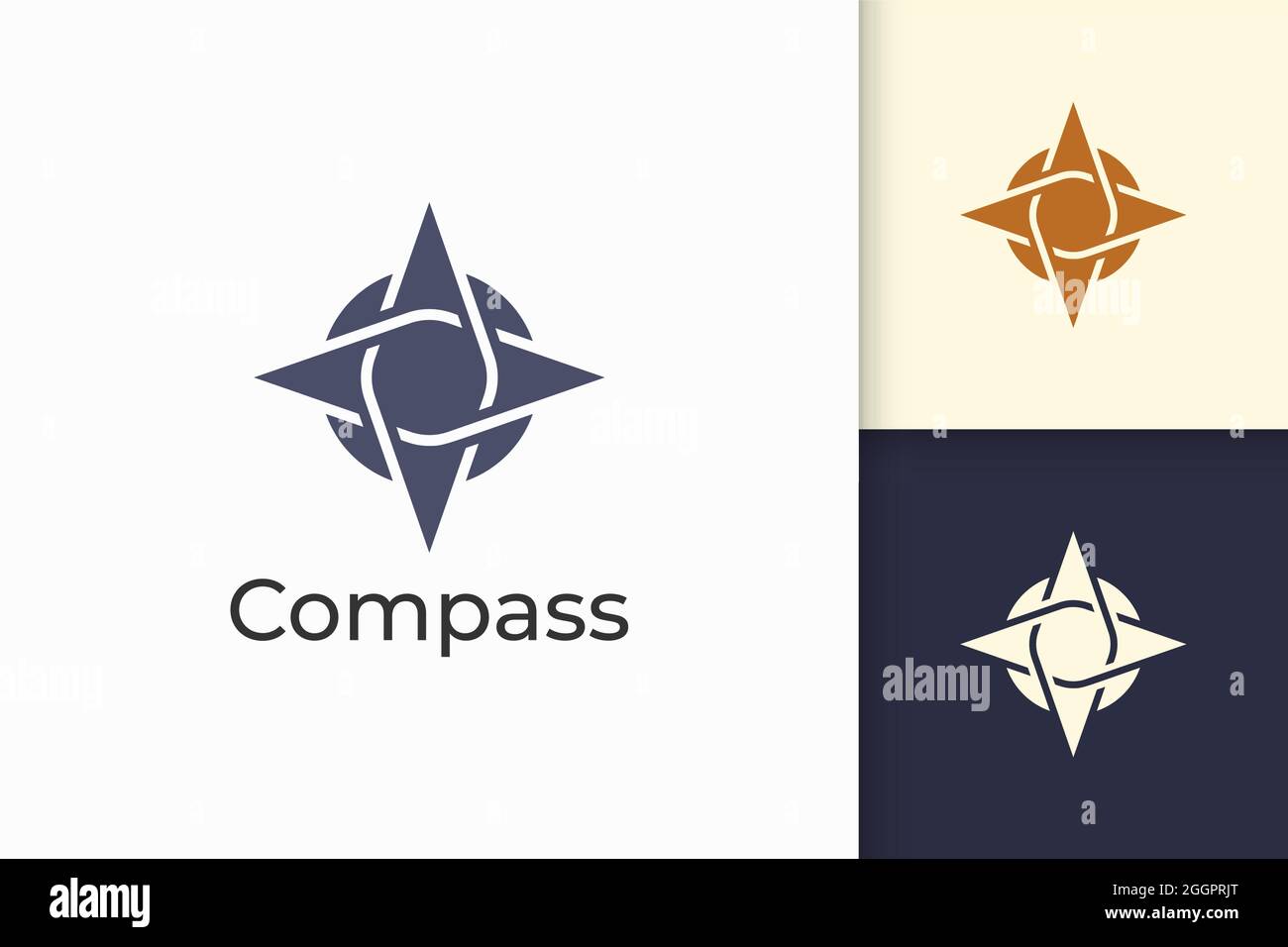 Compass logo in modern and abstract shape for tech company Stock Vector ...