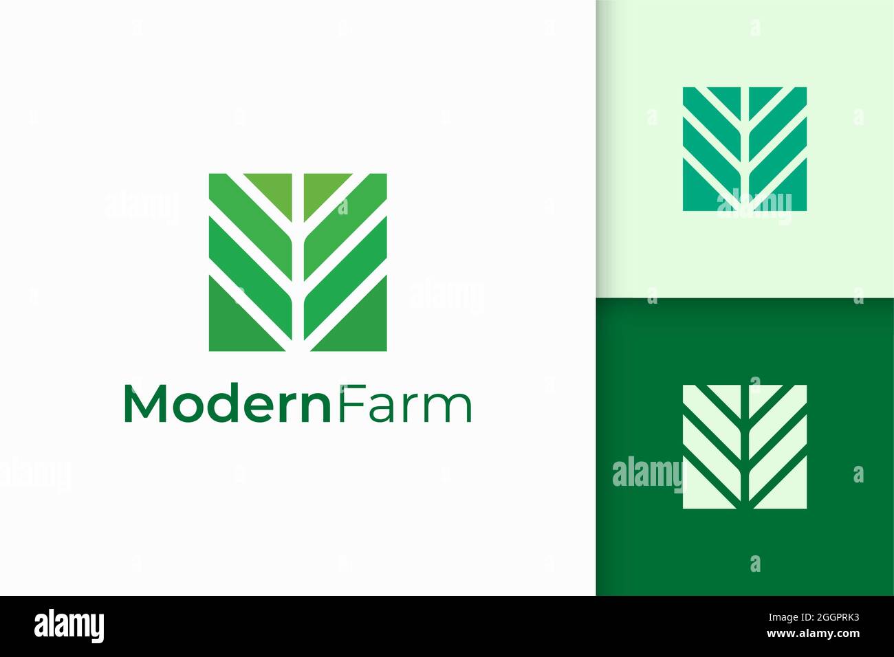 Modern farming or agriculture logo in abstract geometry shape Stock ...