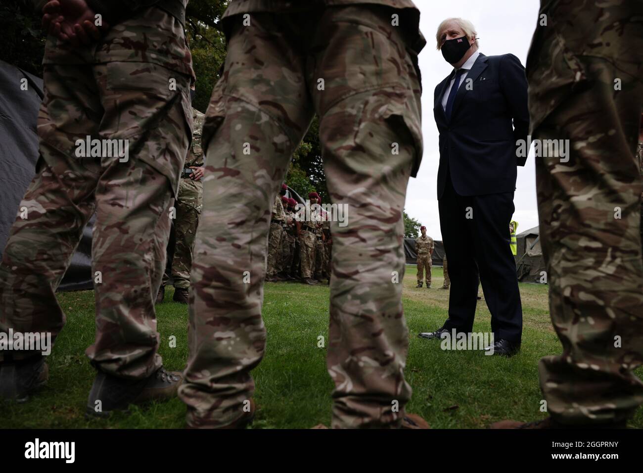 Prime Minister Boris Johnson meets members of 16 Air Assault Brigade at ...