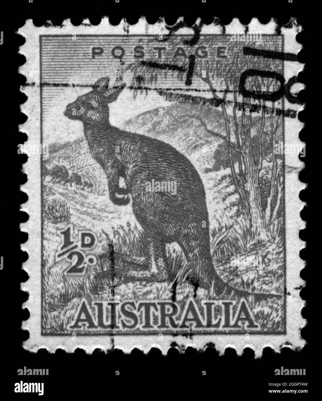 Australia stamp kangaroo hi-res stock photography and images - Alamy