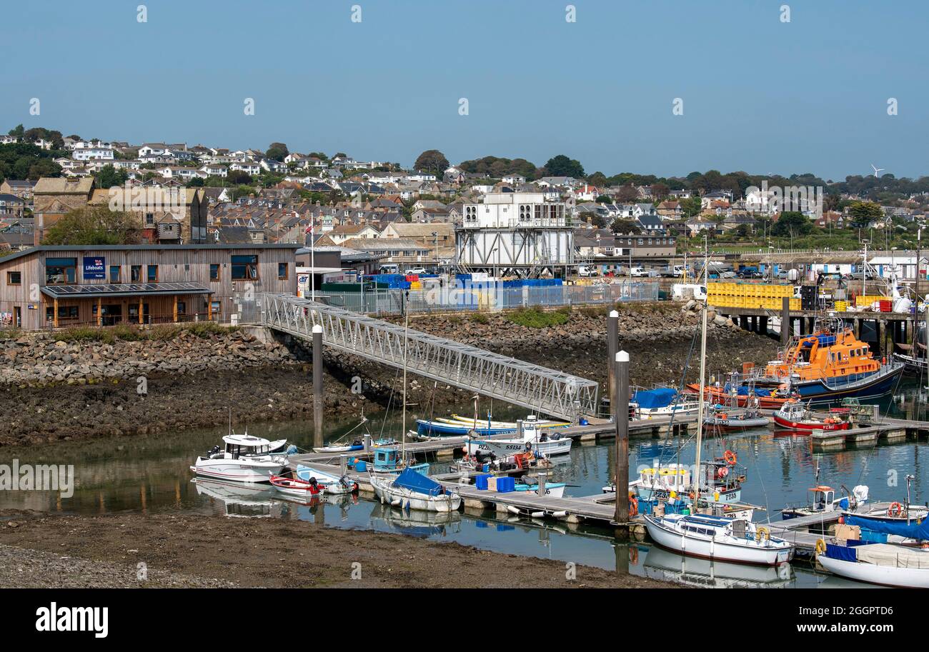 Newlyn, Cornwall, England, UK. 2021. RNLI Penlee lifeboat visitor ...