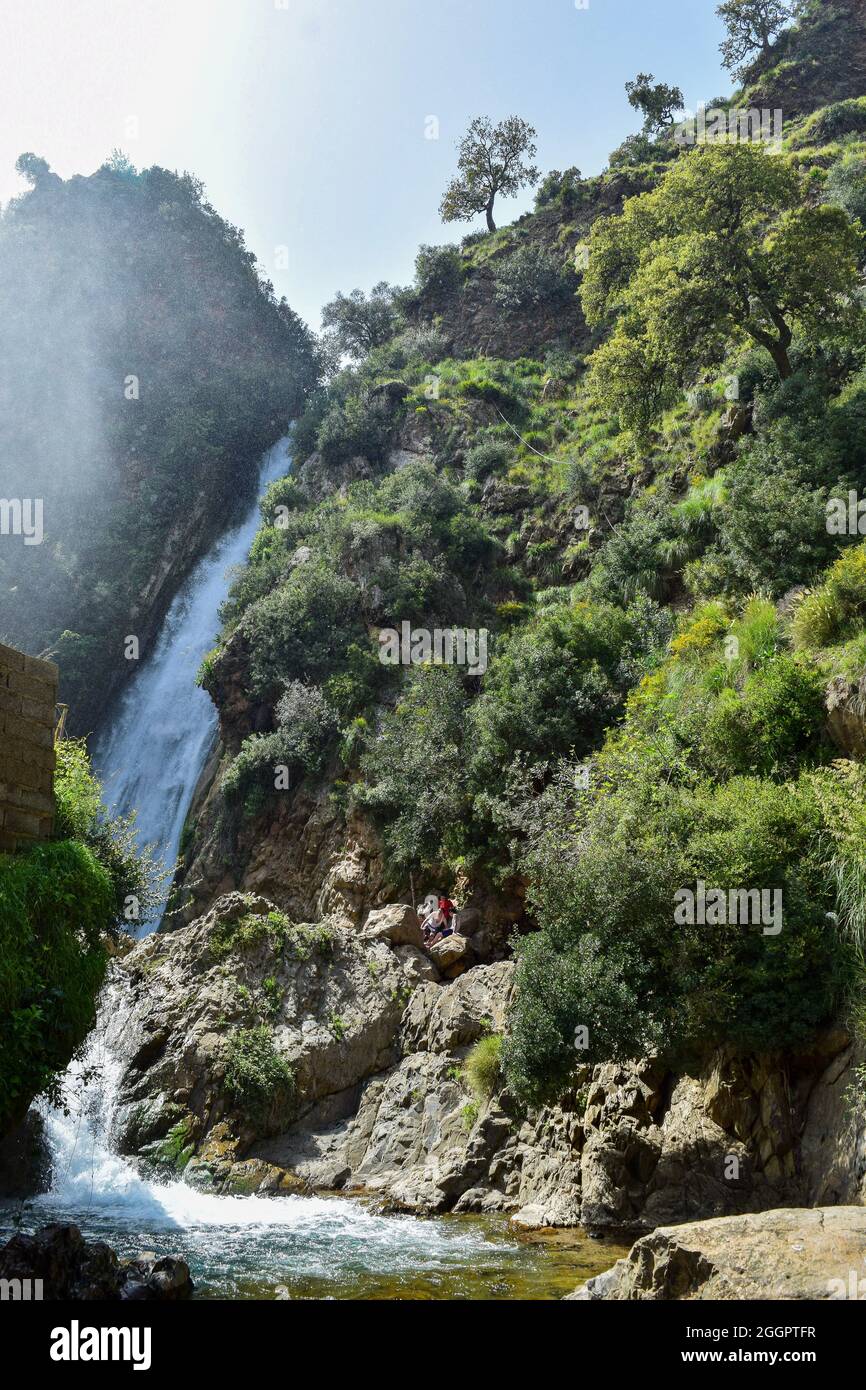 View of the waterfall of Kefrida in Bejaia, Algeria Stock Photo - Alamy