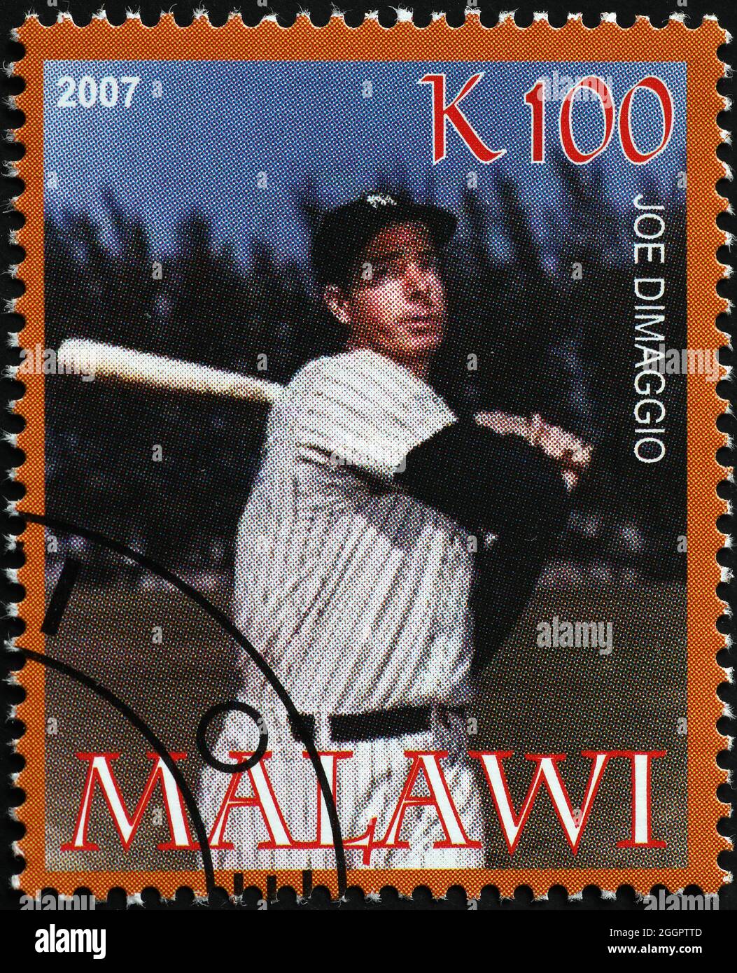 Baseball player Joe Dimaggio on postage stamp Stock Photo - Alamy