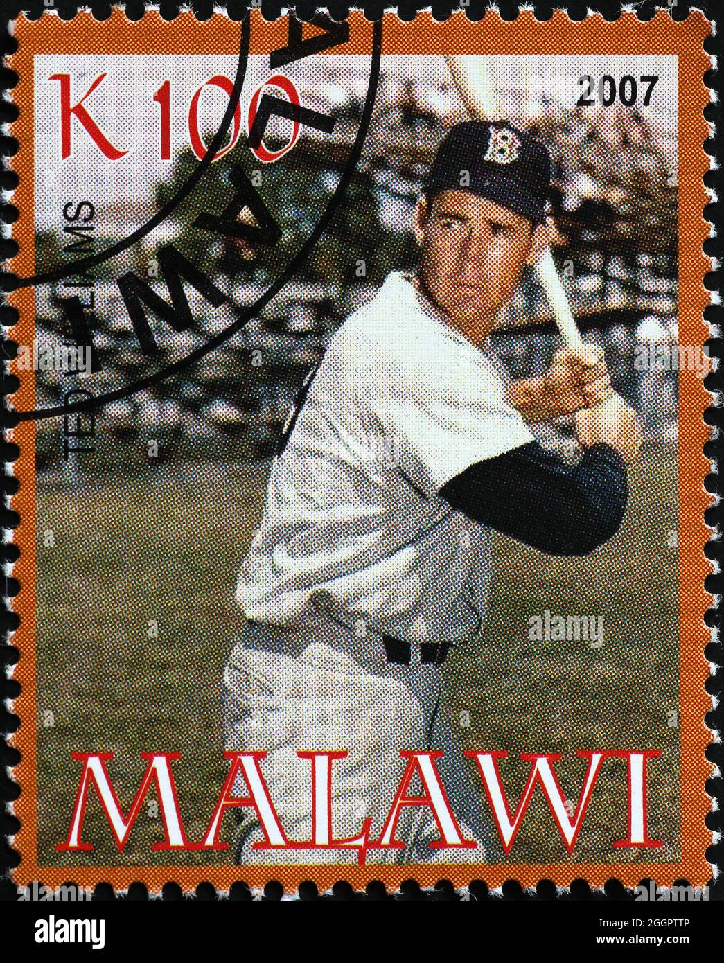 Baseball player Ted Williams on postage stamp Stock Photo - Alamy