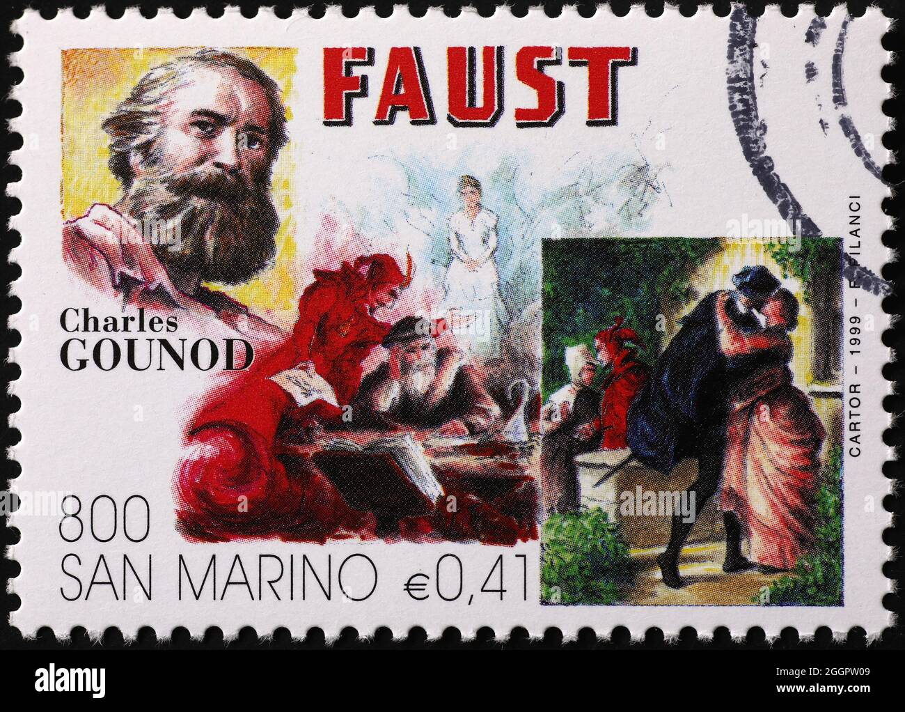 Charles Gounod and his opera Faust on stamp Stock Photo - Alamy
