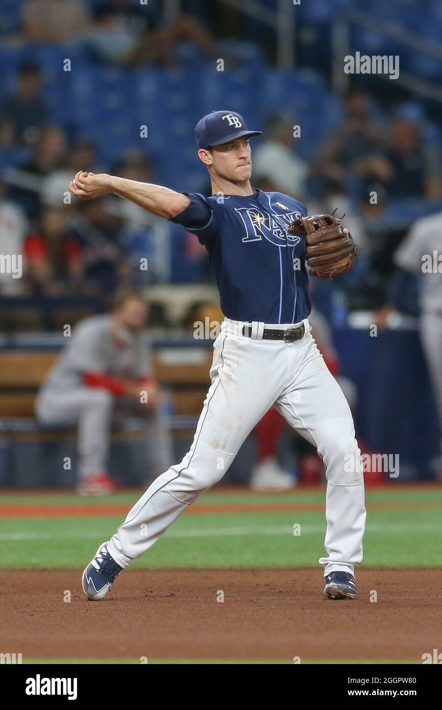 St. Petersburg, FL. USA; Tampa Bay Rays third baseman Joey Wendle (18 ...