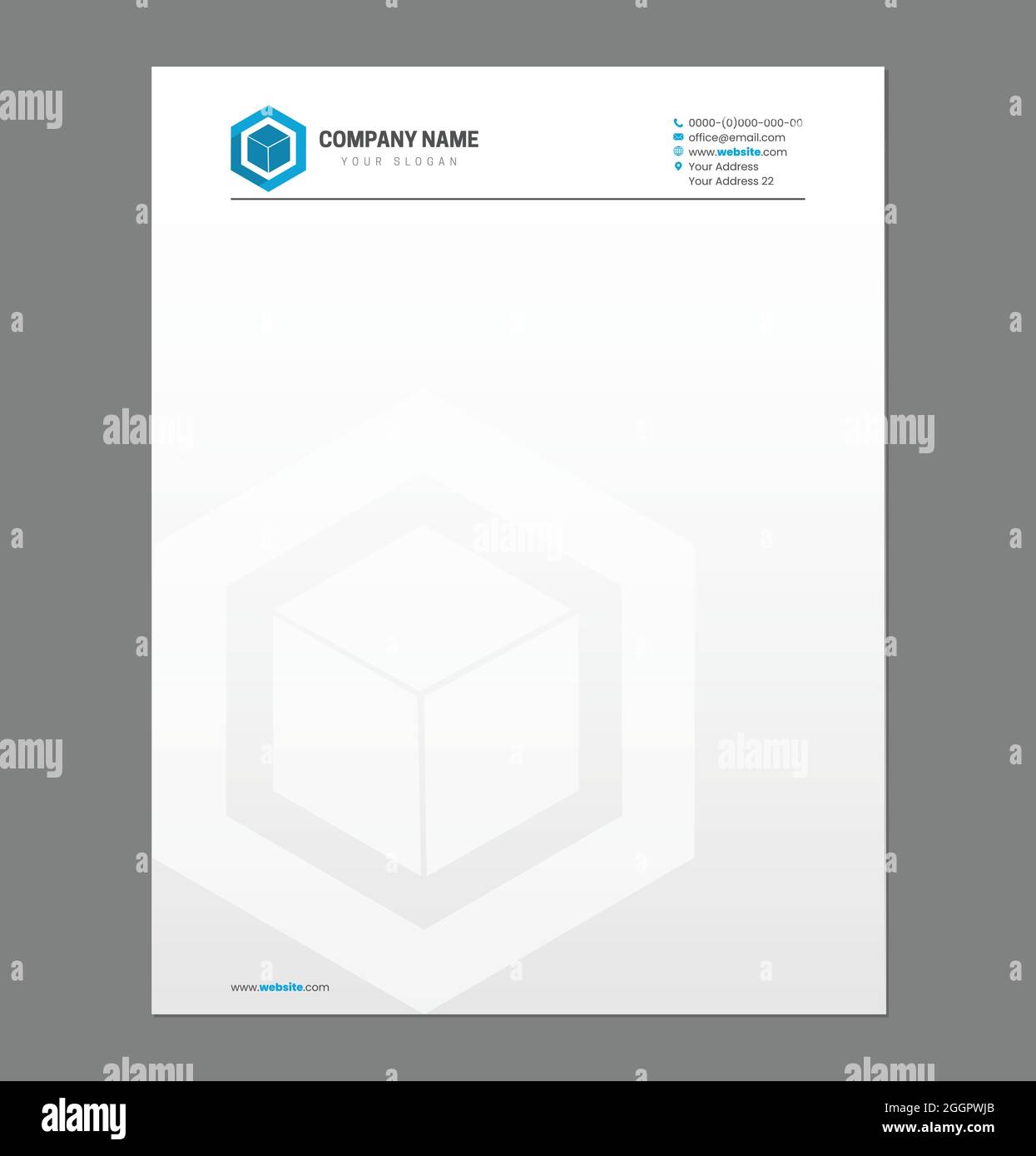 Blank Letterhead Template for Print with Logo Stock Vector Image & Art ...