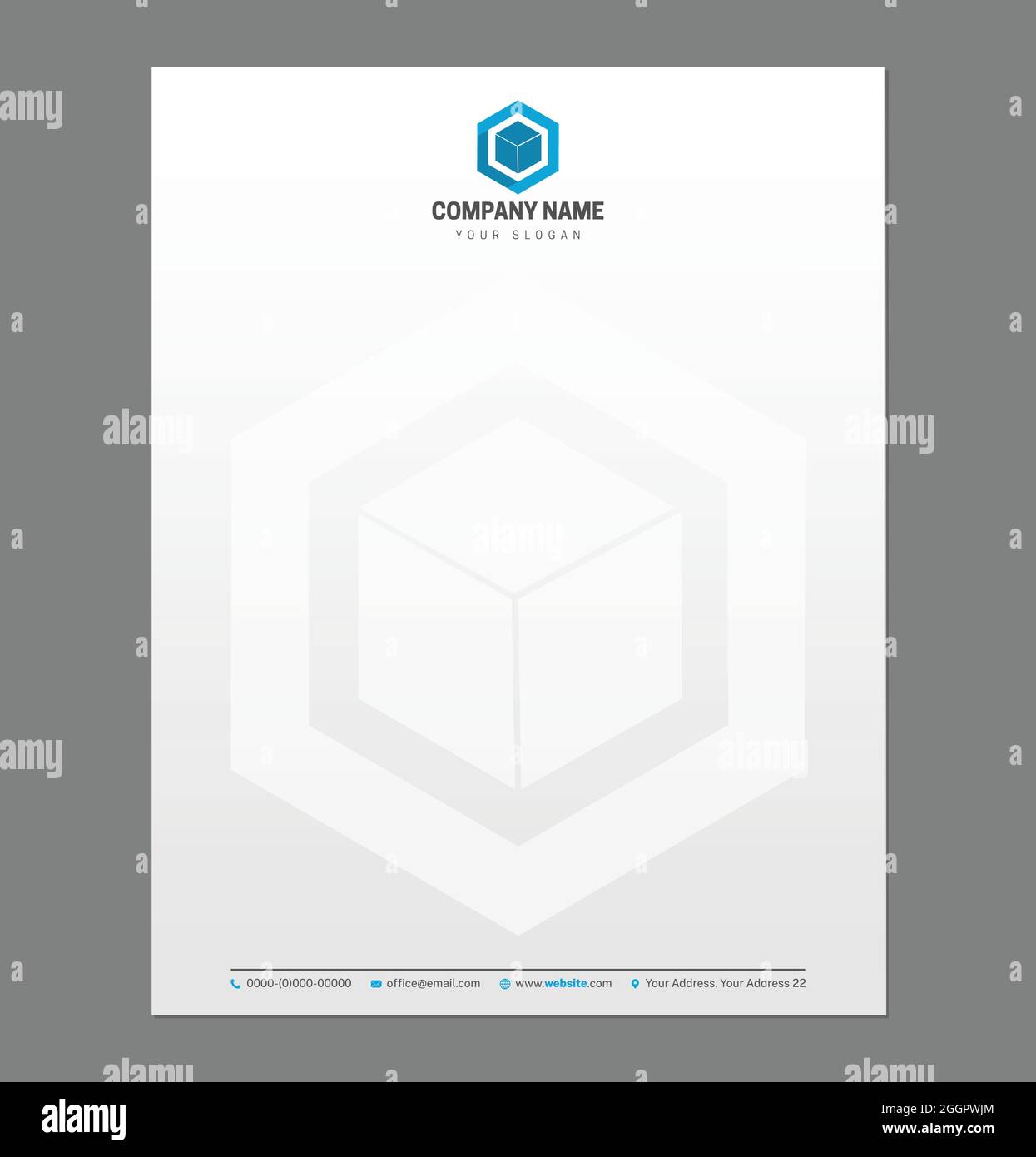 Blank Letterhead Template for Print with Logo Stock Vector Image & Art ...