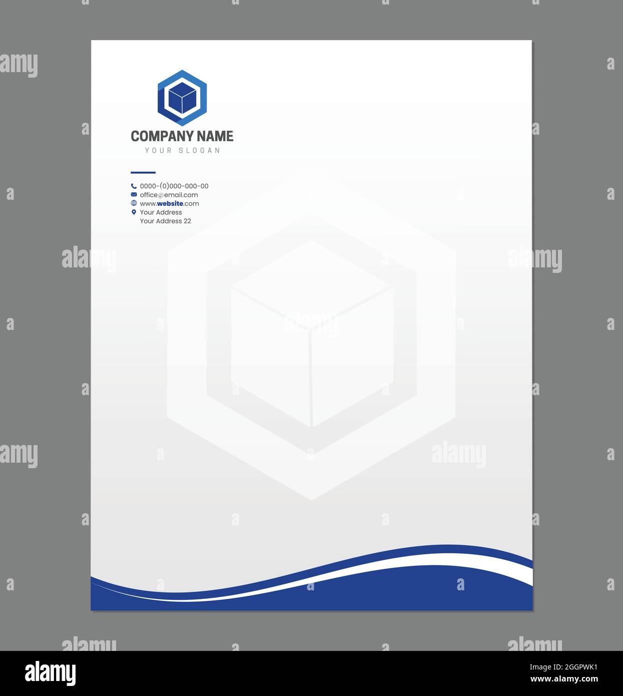 Letterhead Template for Print with Logo Stock Vector Image & Art - Alamy