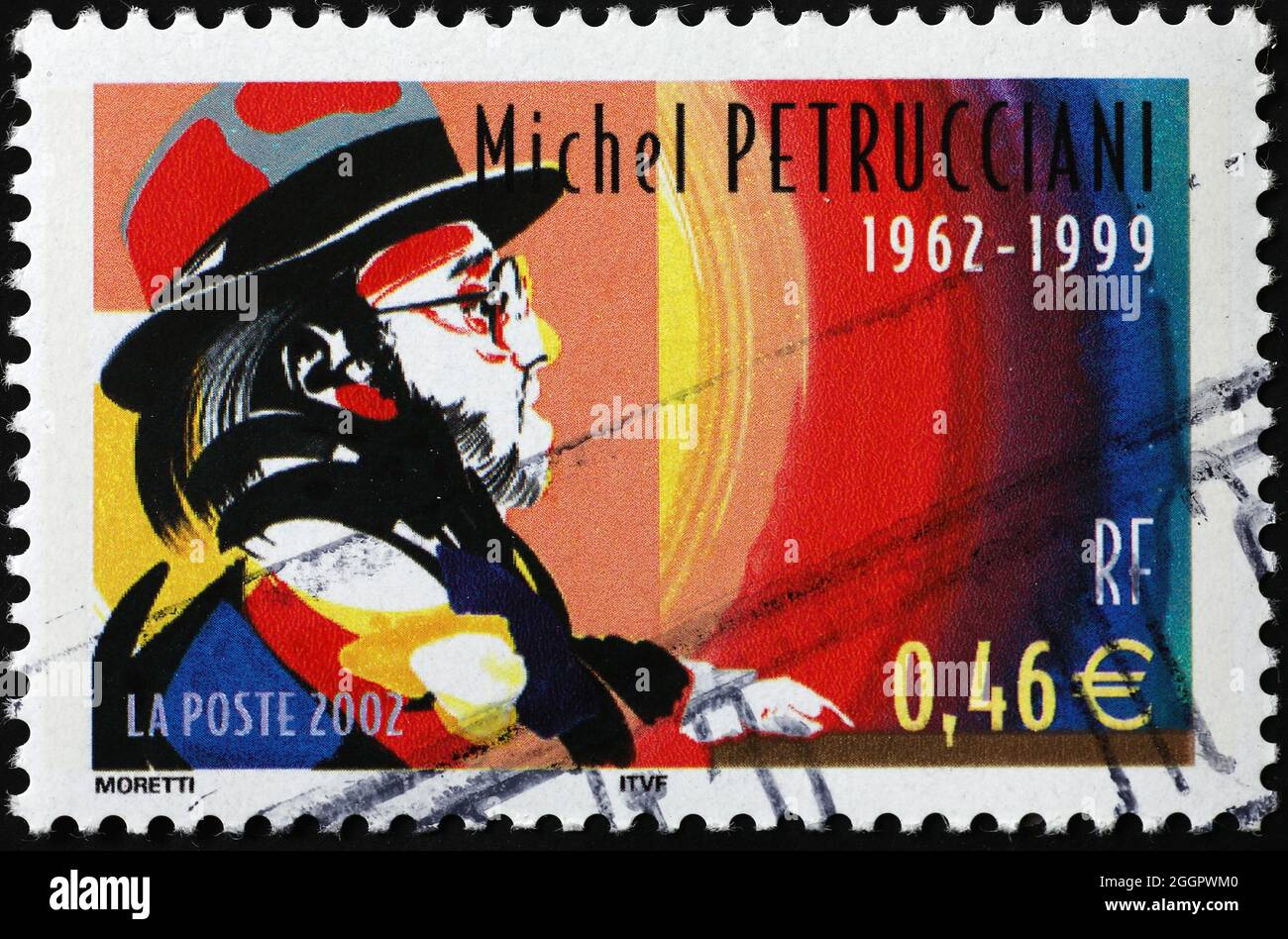 MIchel Petrucciani portrait on postage stamp Stock Photo - Alamy