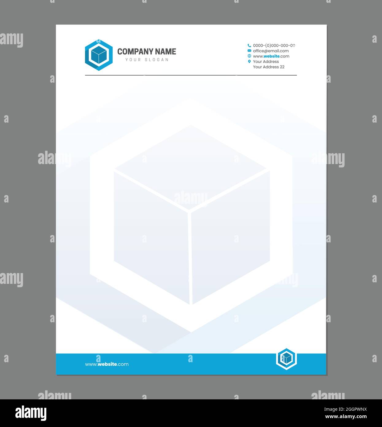 Blank Letterhead Template for Print with Logo Stock Vector Image & Art ...