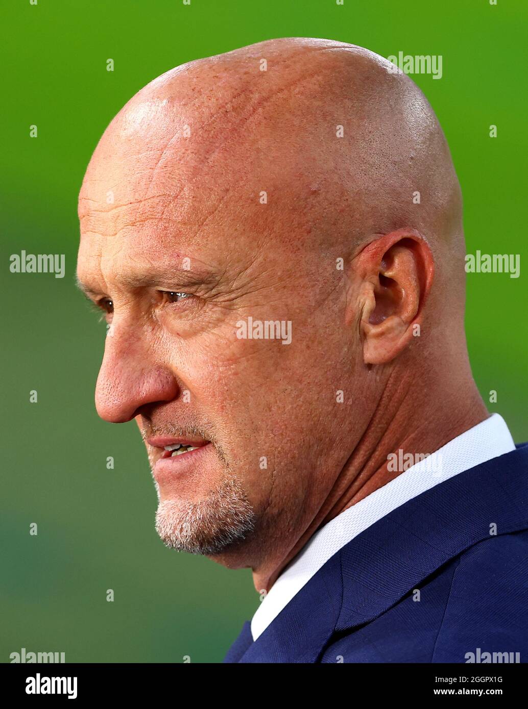 Hungary manager Marco Rossi is interviewed prior to the 2022 FIFA World ...