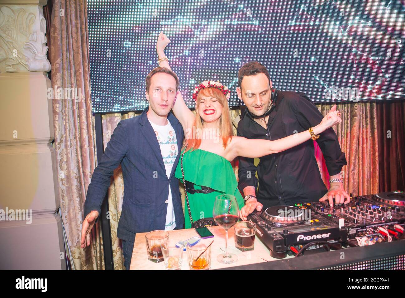 Odessa, Ukraine April 26, 2014: Dj Dave Ramone at work in luxury ...