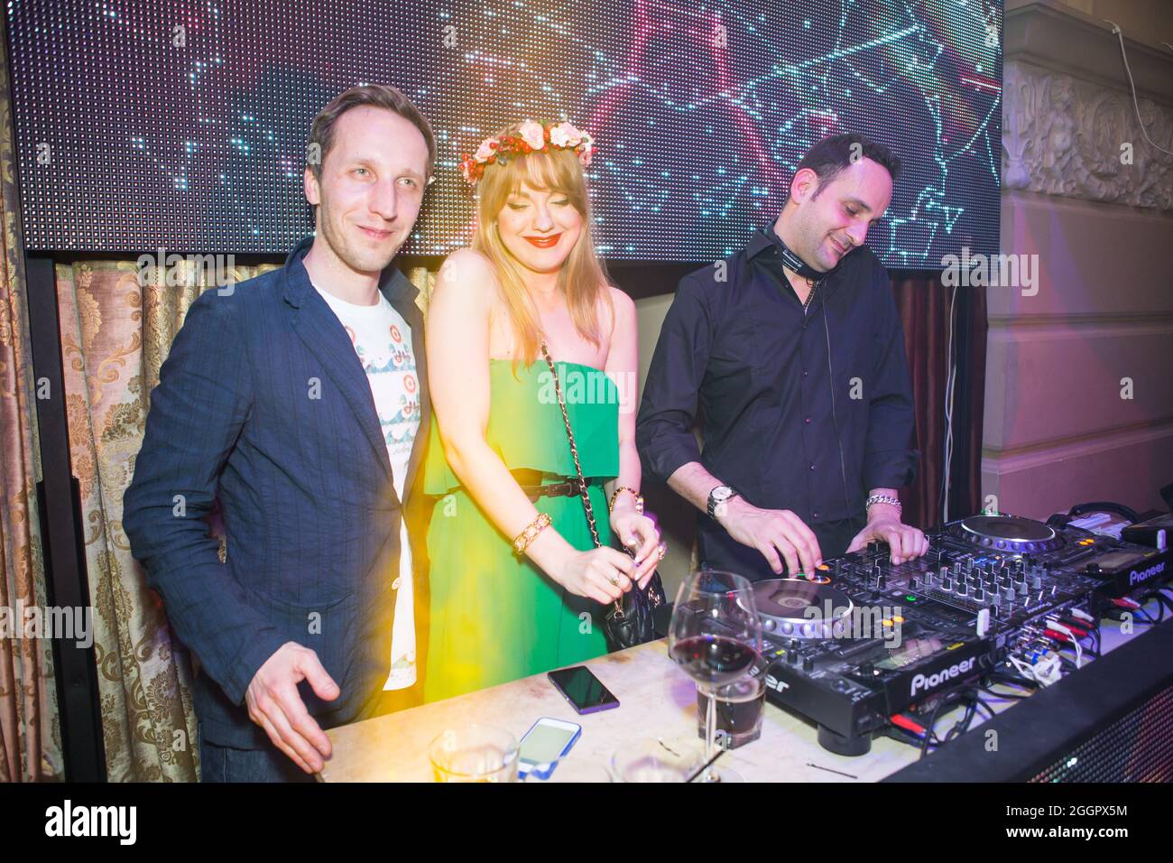 Odessa, Ukraine April 26, 2014: Dj Dave Ramone at work in luxury ...