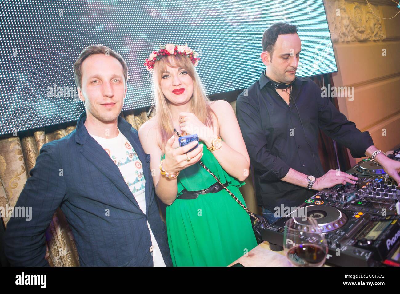 Odessa, Ukraine April 26, 2014: Dj Dave Ramone at work in luxury ...