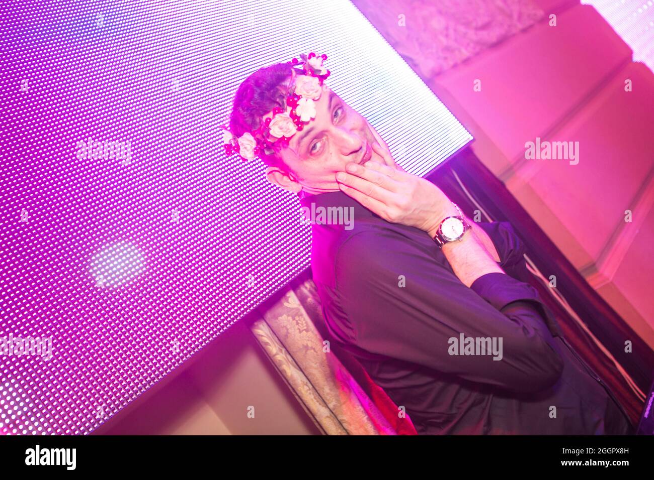 Odessa, Ukraine April 26, 2014: Dj Dave Ramone at work in luxury ...