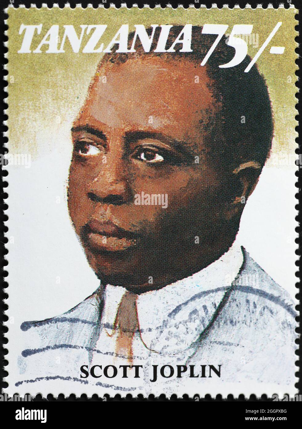 Scott Joplin portrait on postage stamp Stock Photo - Alamy